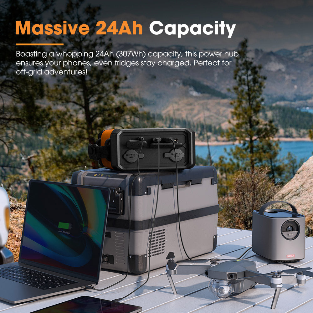 San Hima 24Ah Lithium Portable Power Pack Build-in LED Lights Outdoor ...