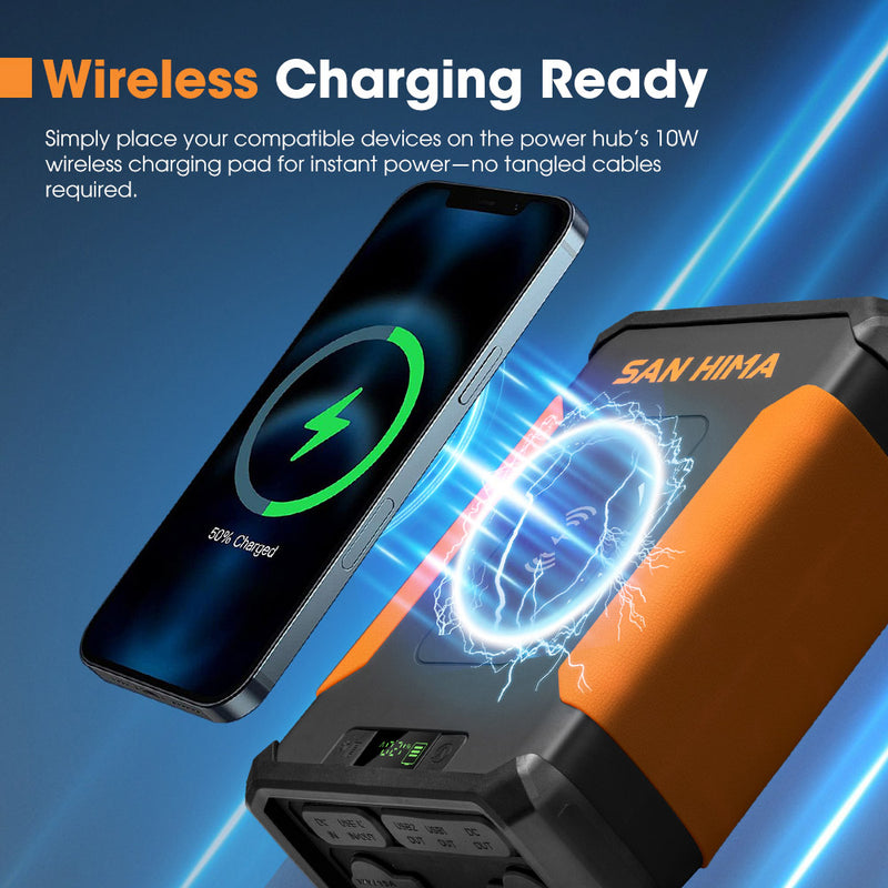 San Hima 24Ah Lithium Portable Power Pack Build-in LED Lights Outdoor