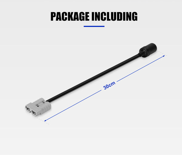 Atem Power 50A Anderson Style Plug to Cigarette Female Connector Socke