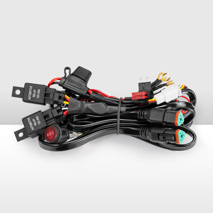 Lightfox 2 Way High Beam Wiring Harness w/ DT 3-Pin Connector For LED