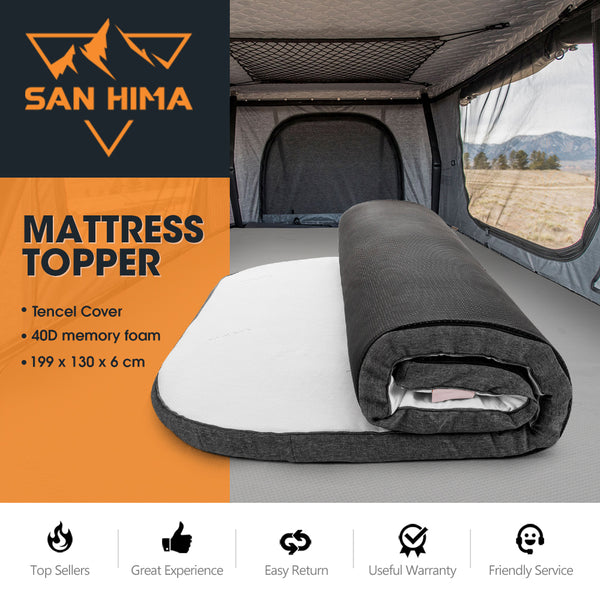 San Hima Camping Mattress Topper 199X130X6CM Fit Kalbarri Gen 2 Roof T