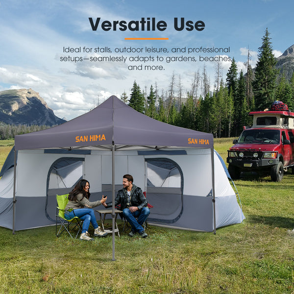 San Hima 3m x 3m Gazebo Portable Folding Pop Up Heavy Duty Steel Frame