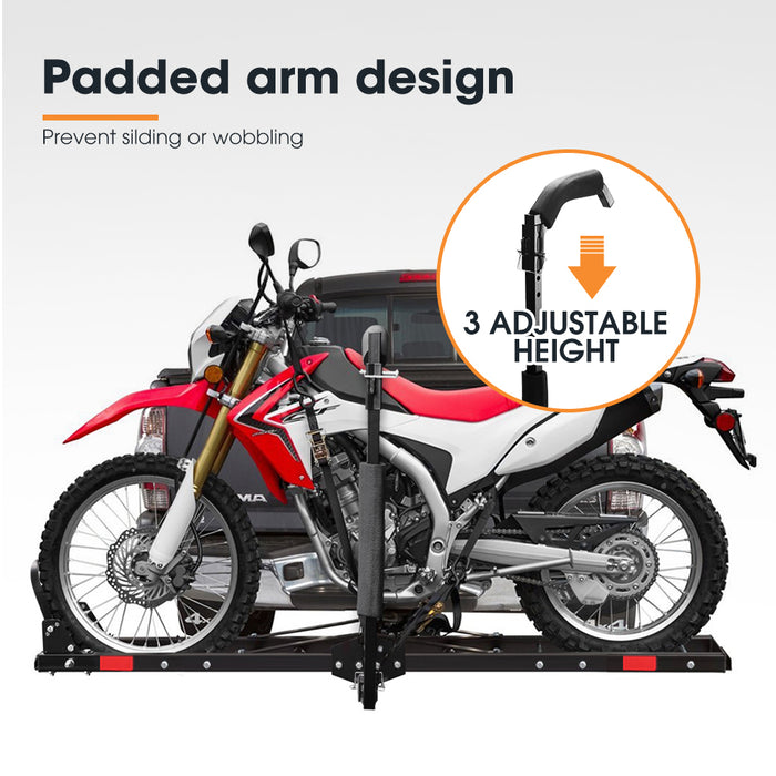 Motorcycle Motorbike Carrier Rack Dirt Bike Ramp Steel 2 inch Towbar